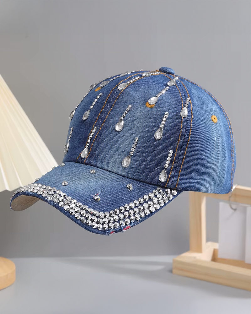 Rhinestone Baseball Hat | Y2K Wave