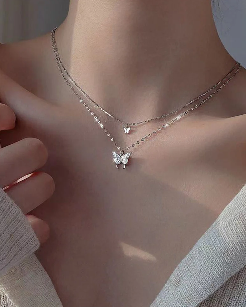 Butterfly Pendant Necklace | Y2K Wave