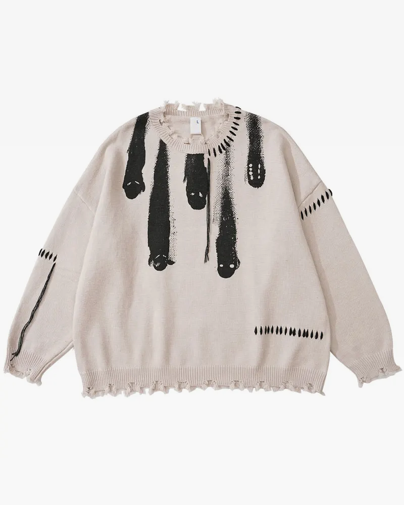 Ghost Knit Sweater | Y2K Wave