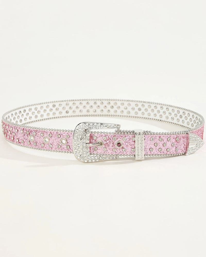 Pink Rhinestone Belt | Y2K Wave