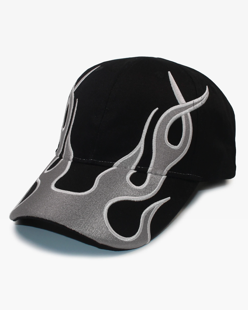 Flame Baseball Cap | Y2K Wave