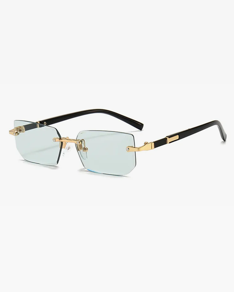 Rimless Rectangle Sunglasses | Y2K Wave