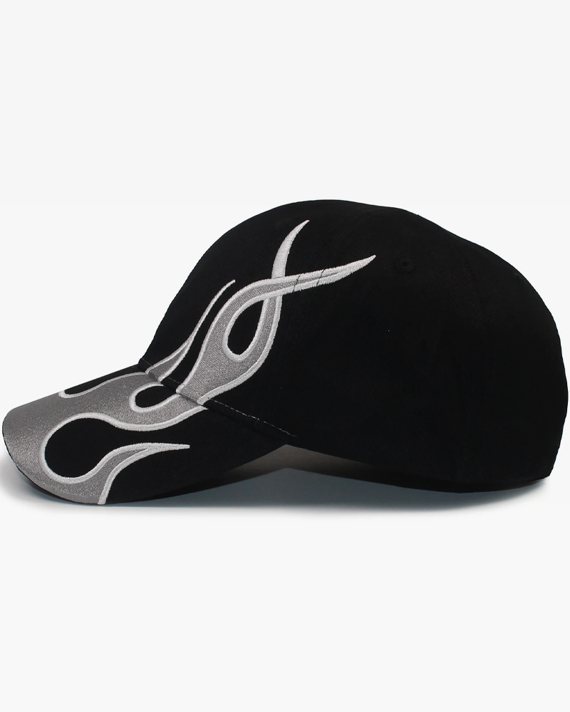 Flame Baseball Cap | Y2K Wave