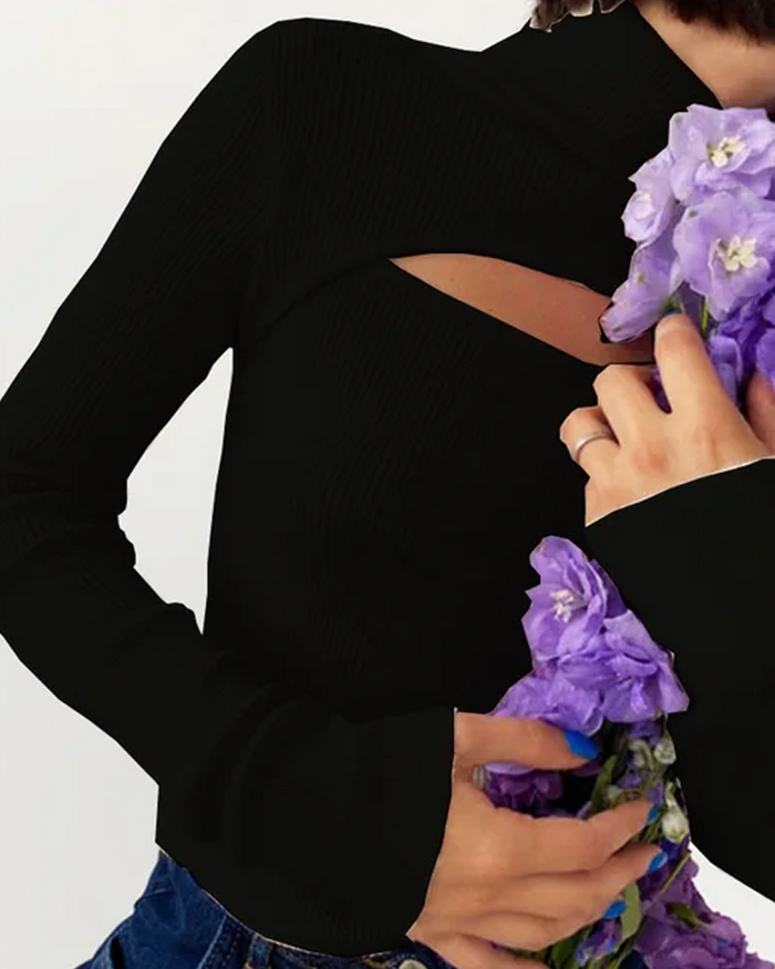 Open Chest Turtleneck | Y2K Wave