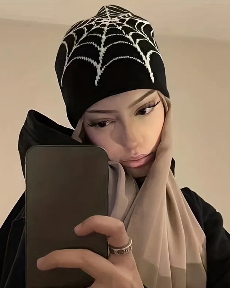 Spider Web Beanie | Y2K Wave