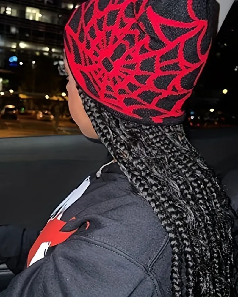 Spider Web Beanie | Y2K Wave