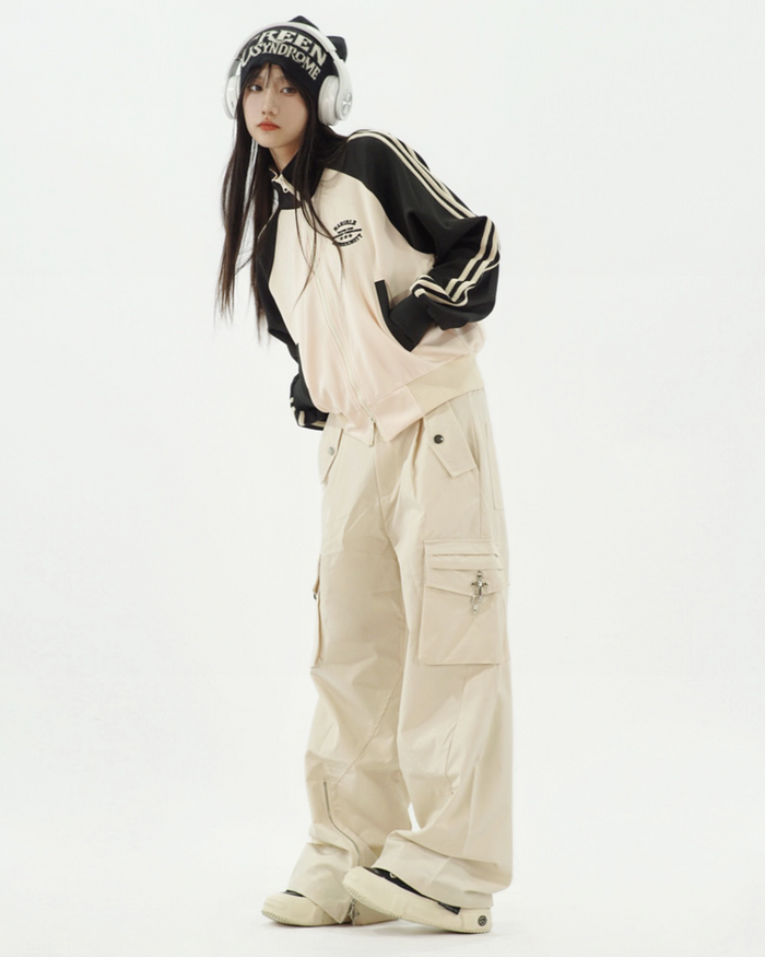 Cropped Track Jacket | Y2K Wave